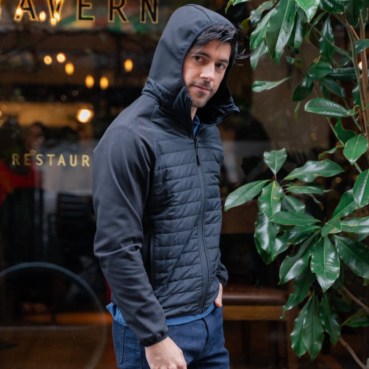 PrimaLoft Windbreaker, Black | Peter Manning NYC