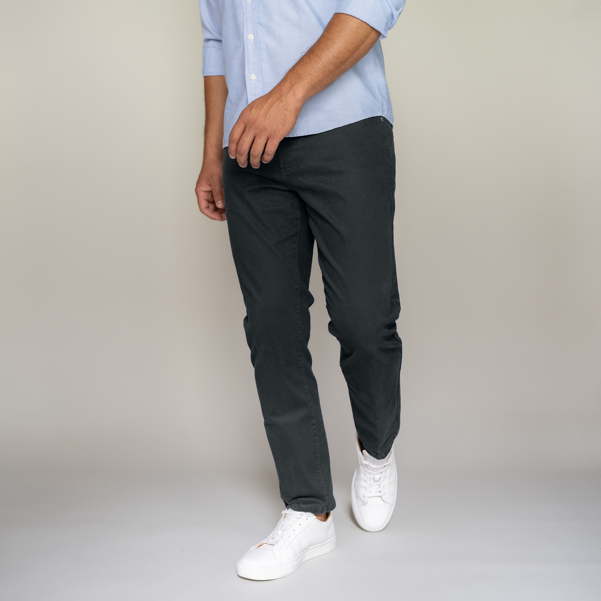 Italian 5-Pocket Pants, Black | Peter Manning NYC