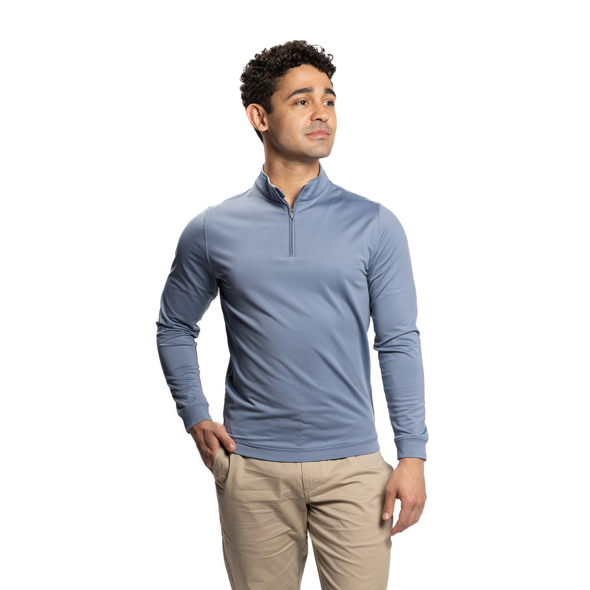 Performance Quarter Zips, Slate | Peter Manning NYC