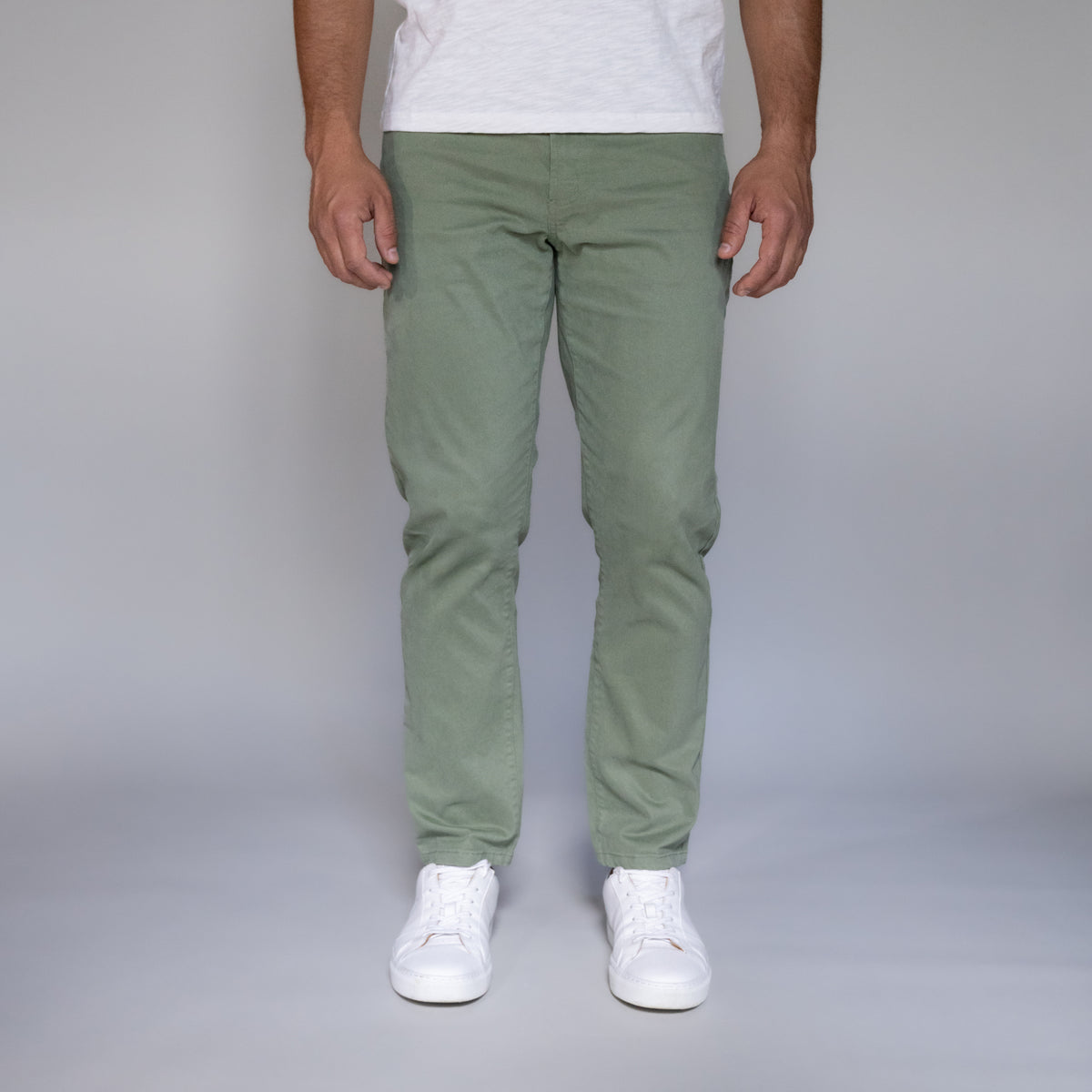 Italian 5-Pocket Pants, Sage | Peter Manning NYC