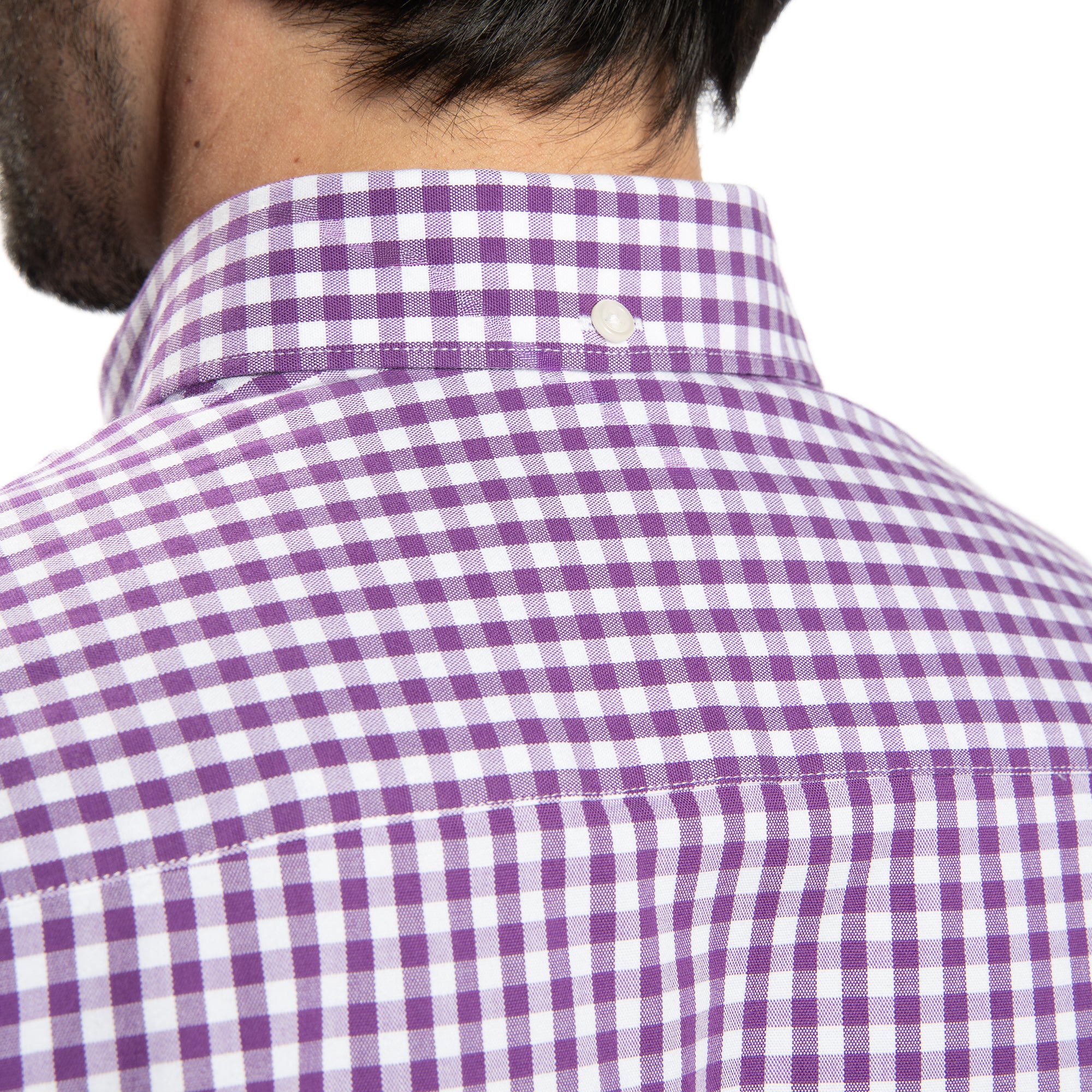 Everyday Stretch Oxford Standard Fit, Purple Gingham | Peter Manning NYC