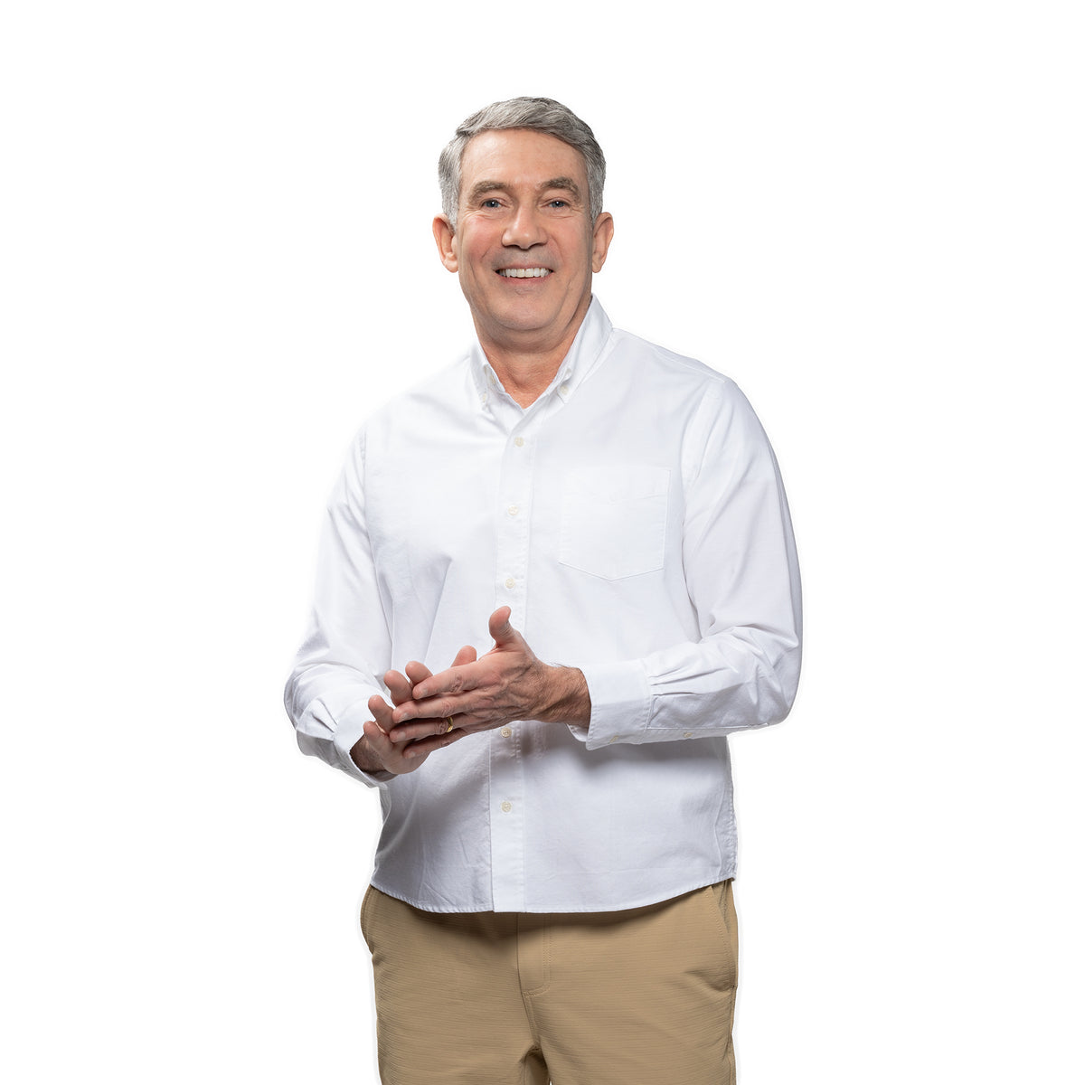 Weekend Oxford Standard Fit, White | Peter Manning NYC