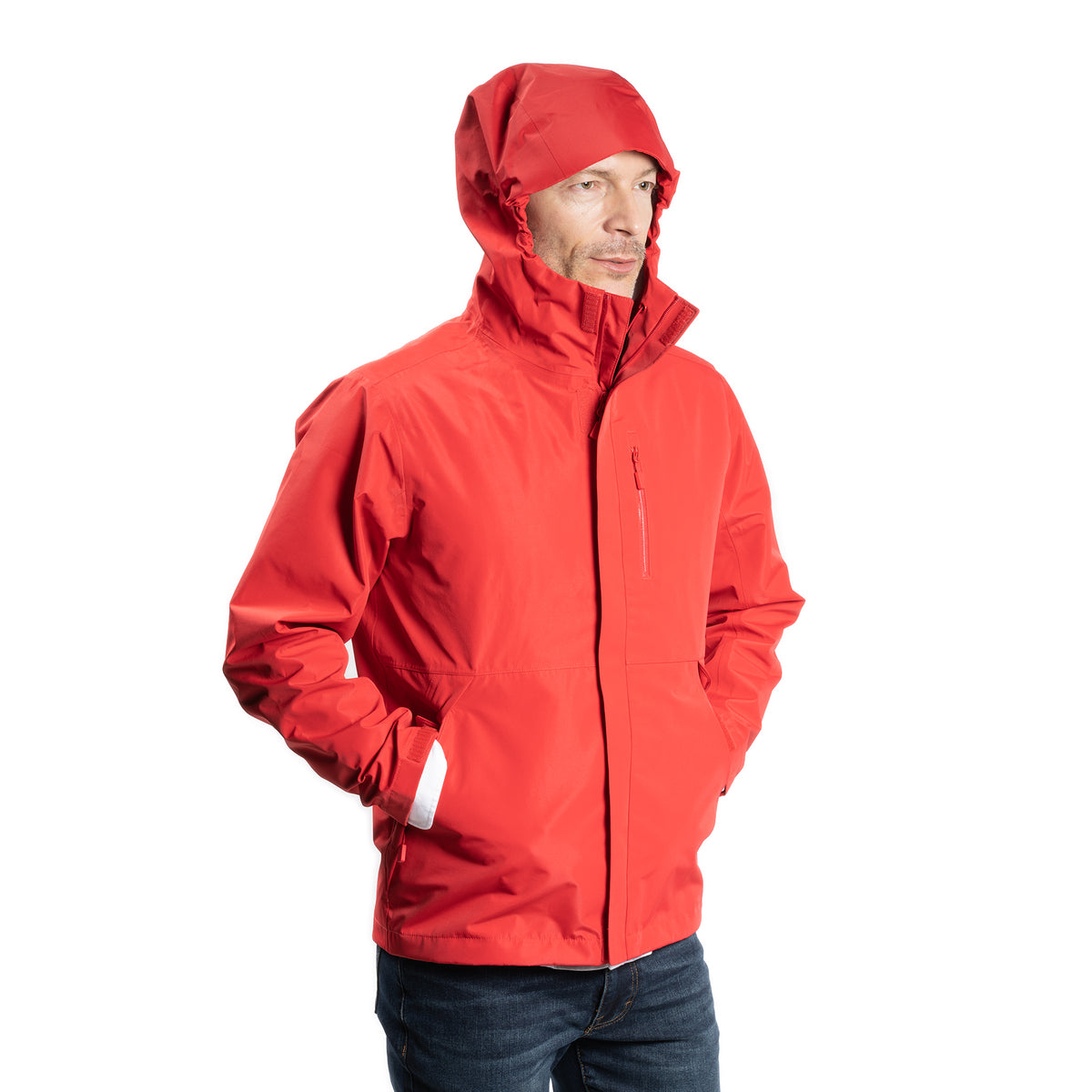 Tech Rain Jacket - Red | Peter Manning: Quality Clothes, Proper Fit ...