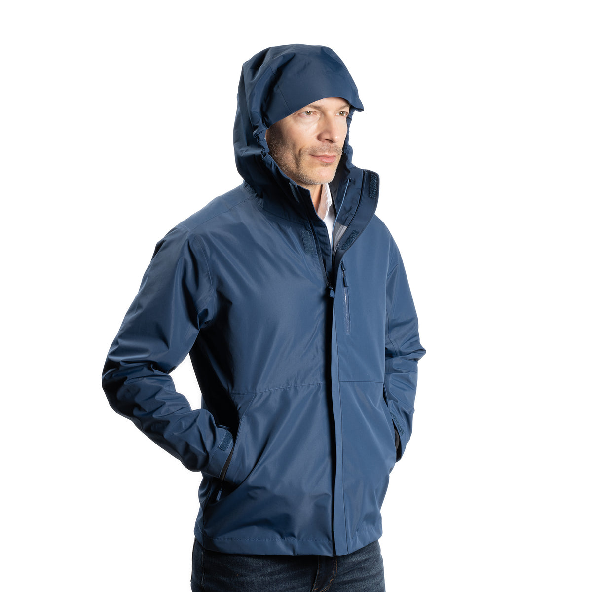 Tech Rain Jacket - Navy | Peter Manning: Quality Clothes, Proper Fit ...