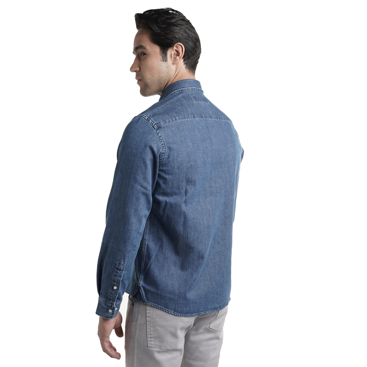 Denim Shirts Standard Fit, Medium Wash | Peter Manning NYC
